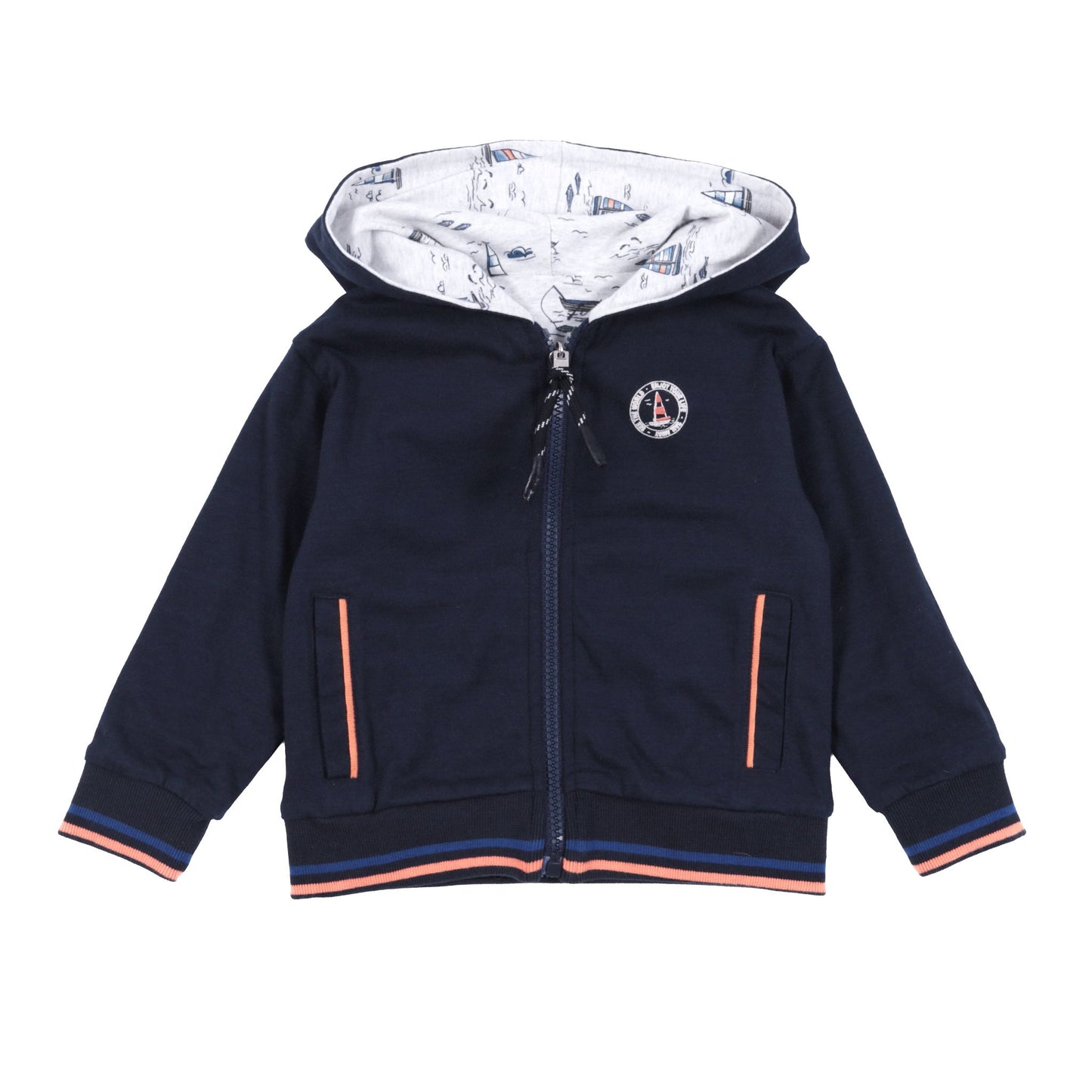 Baby Boy Reversible Hooded Jacket Navy – nano.ca